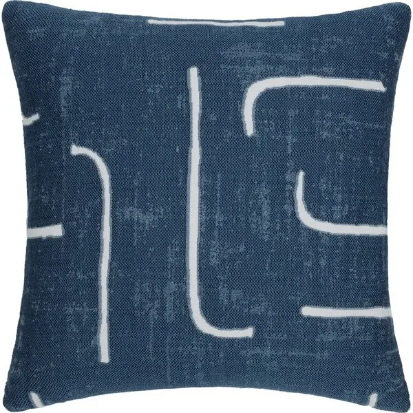 ELAINE SMITH Instinct Indoor & Outdoor Woven Accent Pillow - Denim