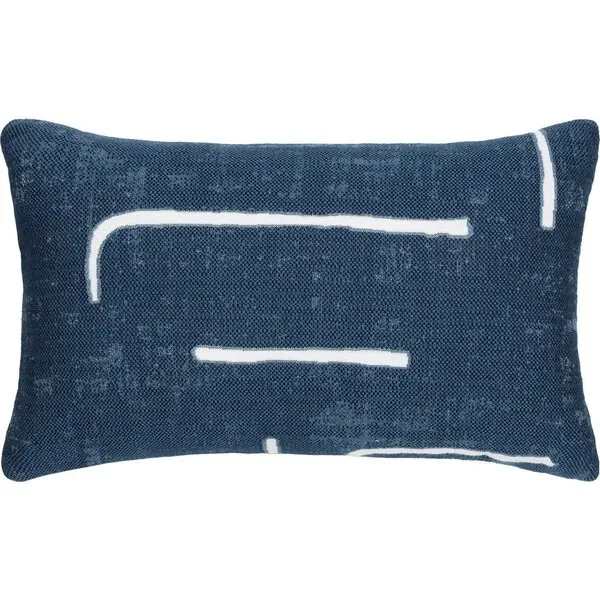 Elaine Smith Instinct Indoor & Outdoor Woven Accent Pillow - Denim