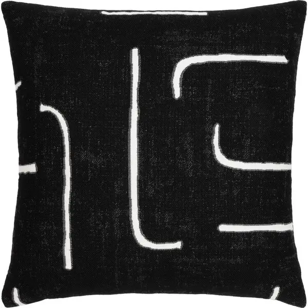 ELAINE SMITH Instinct Indoor & Outdoor Woven Accent Pillow - Ebony