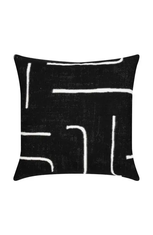Elaine Smith Instinct Indoor & Outdoor Woven Accent Pillow - Ebony