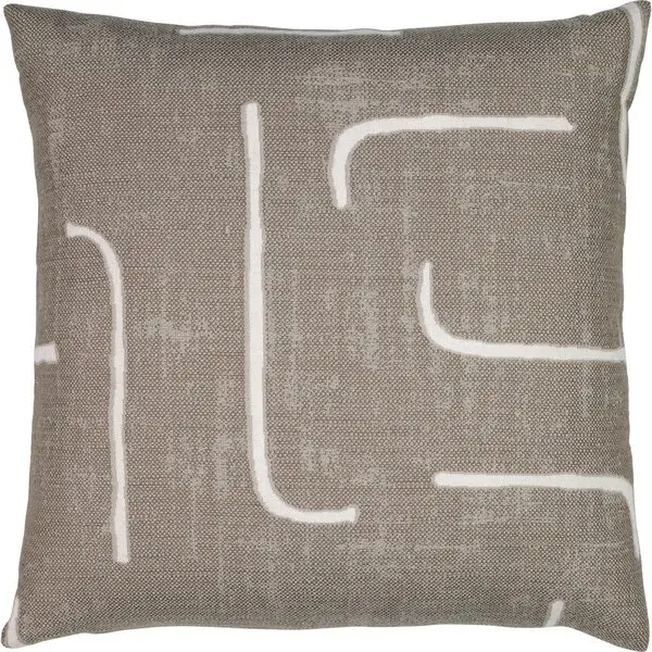 ELAINE SMITH Instinct Indoor & Outdoor Woven Accent Pillow - Taupe