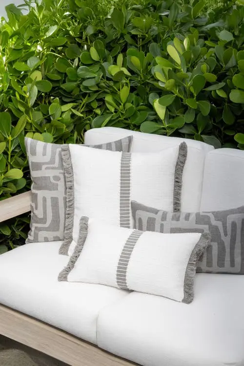 Elaine Smith Deluxe Boucle Textured Indoor & Outdoor Woven Accent Pillow