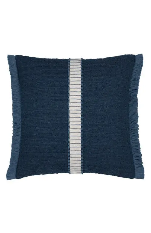 ELAINE SMITH Deluxe Boucle Textured Indoor & Outdoor Woven Accent Pillow - Indigo
