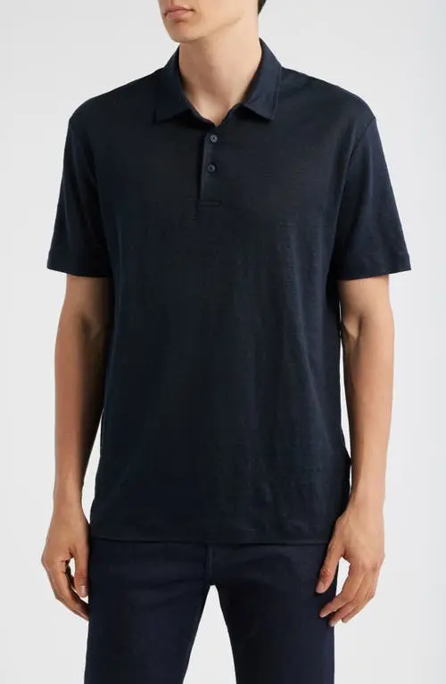 BOSS X Beckham Parris Linen Polo - Dark Blue