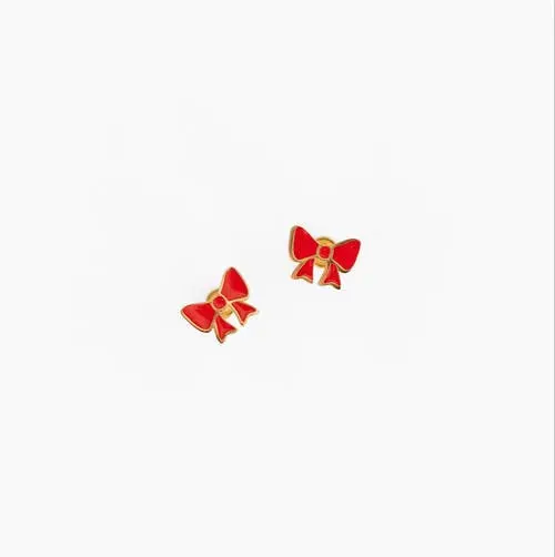 PIP POP Enamel Bow Stud Earrings