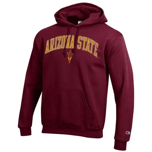Champion Arizona State Sun Devils Arched Logo Fleece Pullover Hoodie - Maroon