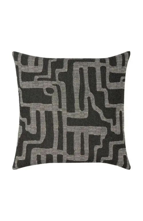 ELAINE SMITH Noble Indoor & Outdoor Woven Accent Pillow - Charcoal