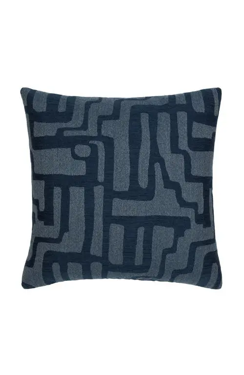 ELAINE SMITH Noble Indoor & Outdoor Woven Accent Pillow - Indigo