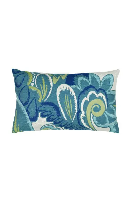 ELAINE SMITH Floral Wave Jacquard Indoor & Outdoor Woven Accent Pillow - Multi