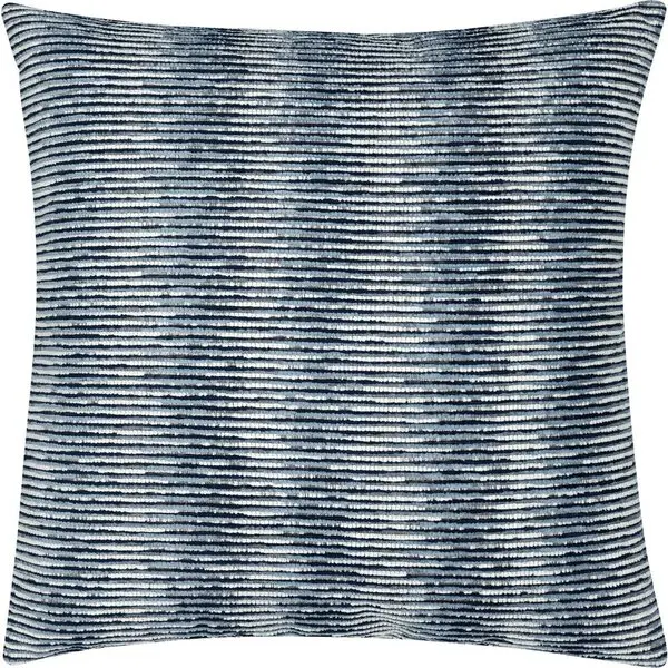 ELAINE SMITH Progress Multicolored Chenille Indoor & Outdoor Woven Accent Pillow - Indigo