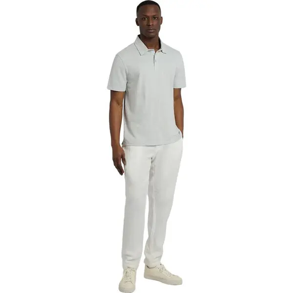 Onia Slub Short Sleeve Polo - Light Gray