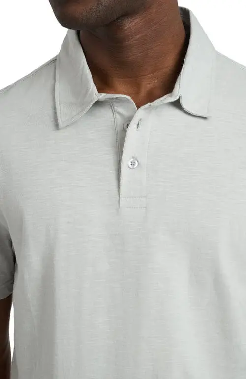 Onia Slub Short Sleeve Polo - Light Gray