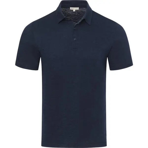 Onia Slub Short Sleeve Polo - Vintage Indigo