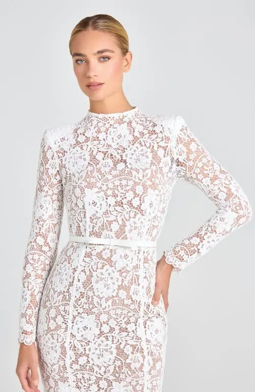 weathered grey dresser A Line Long Sleeves Short White Floral Prom Dresses, Short White Flora –  jbydress main image 1