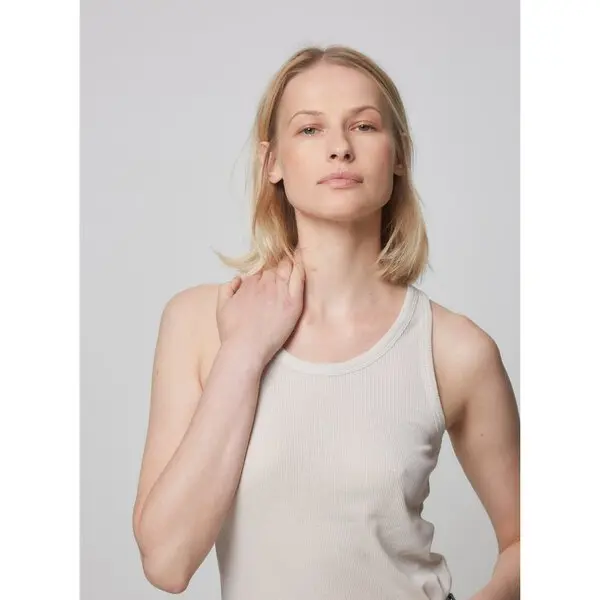 Majestic Filatures Lyocell Cotton Baby Rib Scoopneck Tank - Grege