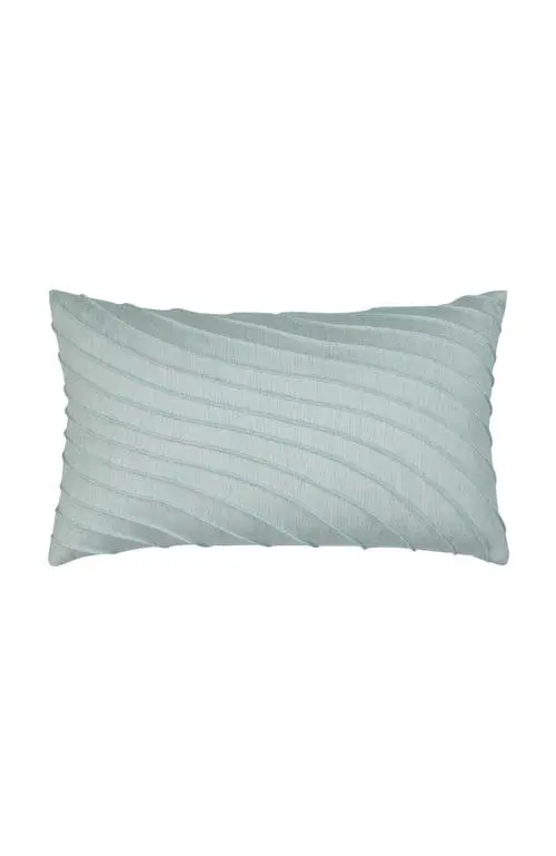 ELAINE SMITH Tidal Hand Pleated Indoor & Outdoor Woven Accent Pillow - Glacier