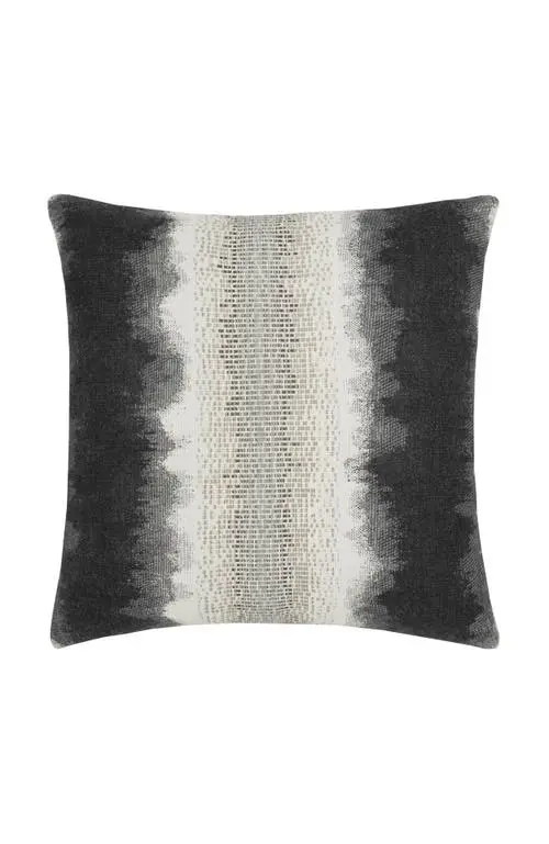 ELAINE SMITH Resilience With Chenille Accents Indoor & Outdoor Woven Accent Pillow - Charcoal