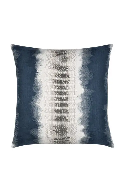 ELAINE SMITH Resilience With Chenille Accents Indoor & Outdoor Woven Accent Pillow - Indigo