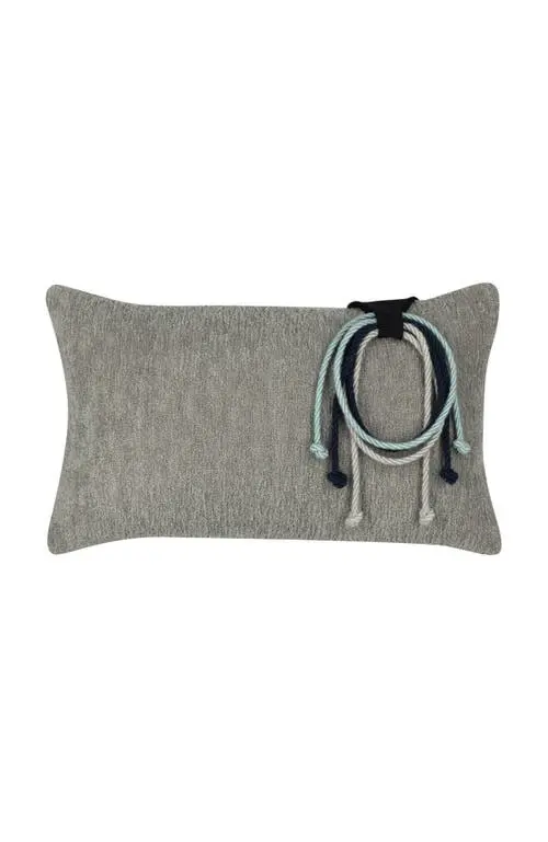 ELAINE SMITH Desert Bloom Hand Embellished Rope Indoor & Outdoor Woven Accent Pillow - Multi