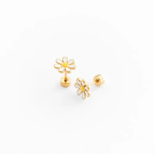 PIP POP Daisy Stud Earrings - White