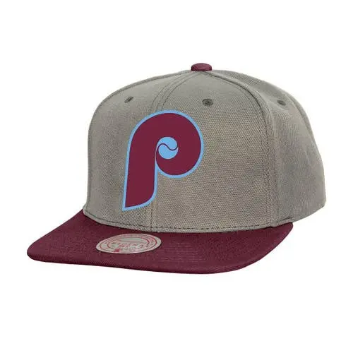 Mitchell & Ness Philadelphia Phillies Cooperstown Collection Snapback Hat - Gray