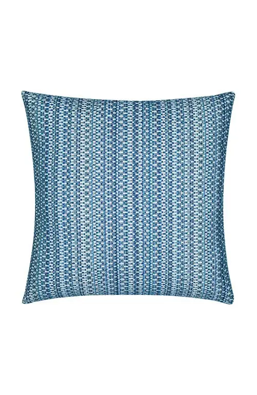 ELAINE SMITH Kaleidoscope Chenille Micro Check Indoor & Outdoor Woven Accent Pillow - Indigo