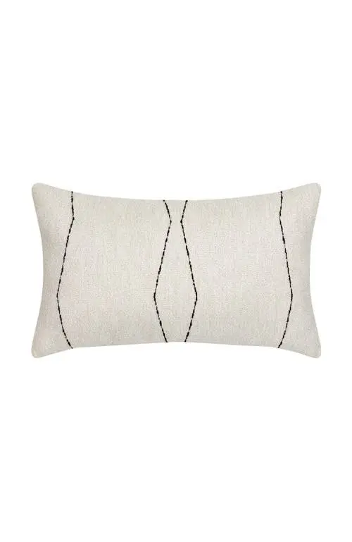 ELAINE SMITH Oblique Textured Indoor & Outdoor Woven Accent Pillow - Ebony