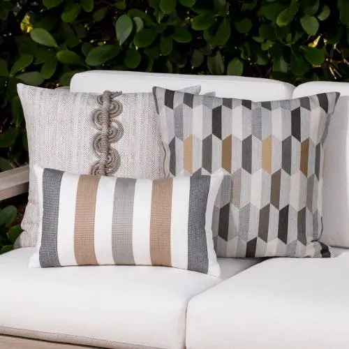 ELAINE SMITH Dune Stripe Indoor & Outdoor Woven Accent Pillow
