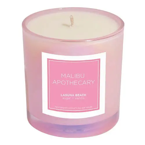 MALIBU APOTHECARY Iridescent Pink Candle - Laguna Beach