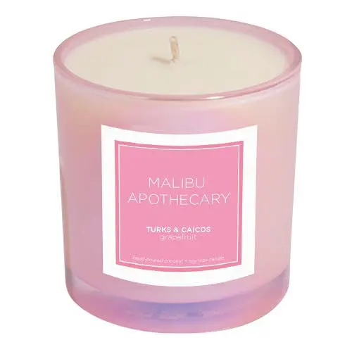 MALIBU APOTHECARY Iridescent Pink Candle - Turks & Caicos