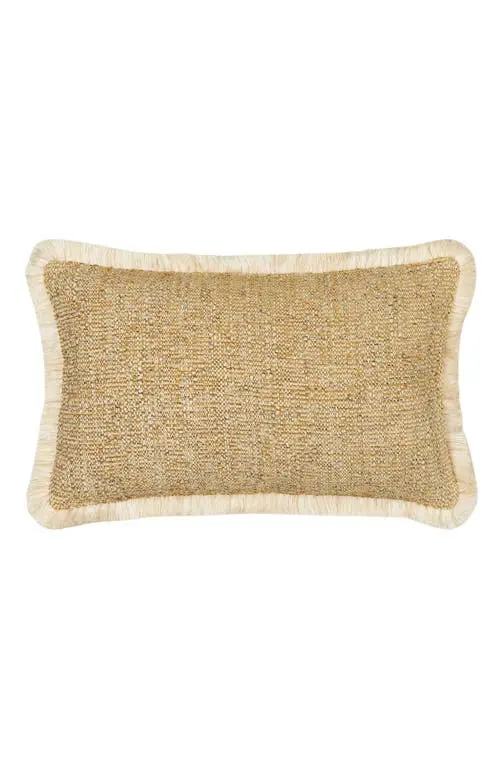 ELAINE SMITH Golden Hour Textured Indoor & Outdoor Woven Accent Pillow - Fringed