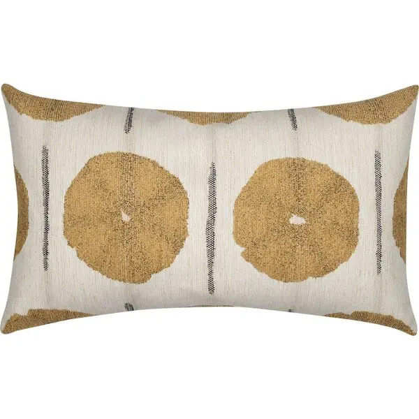 ELAINE SMITH Solstice Jacquard Indoor & Outdoor Woven Accent Pillow - Gold