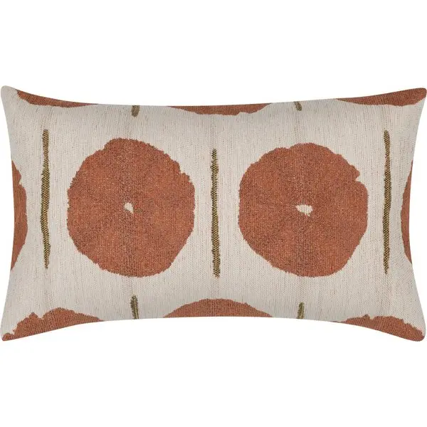 ELAINE SMITH Solstice Jacquard Indoor & Outdoor Woven Accent Pillow - Papaya