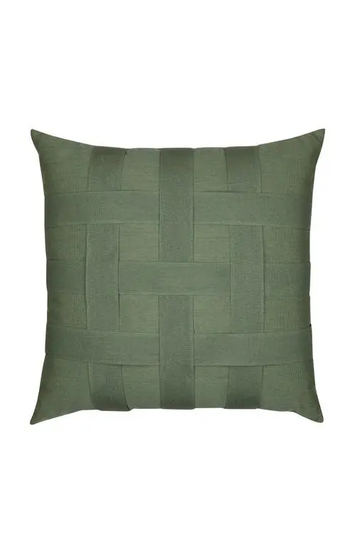 ELAINE SMITH Basketweave Hand Woven Indoor & Outdoor Accent Pillow - Fern