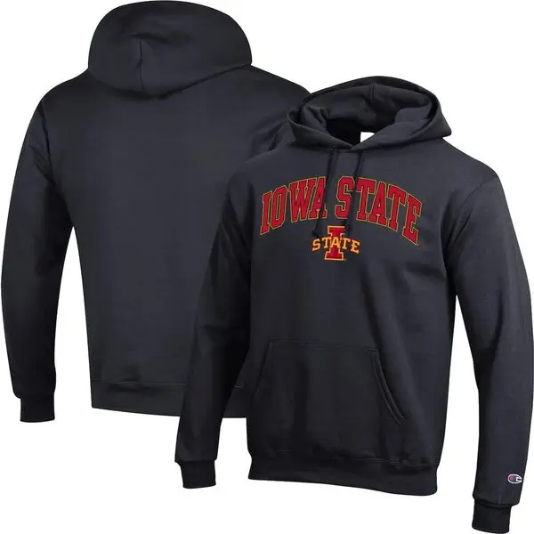 Champion Iowa State Cyclones Arched Logo Fleece Pullover Hoodie - Black