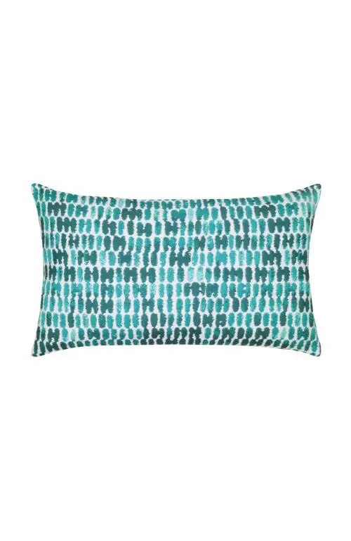 ELAINE SMITH Thumbprint Indoor & Outdoor Woven Accent Pillow - Aruba