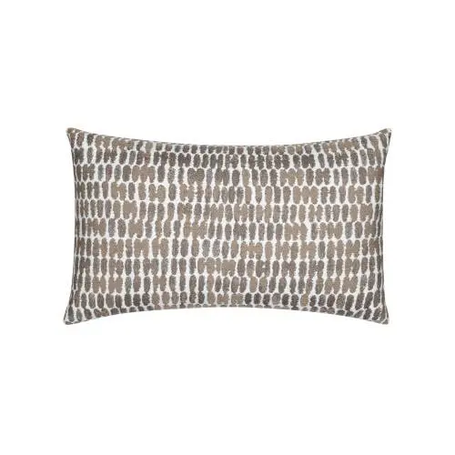 ELAINE SMITH Thumbprint Indoor & Outdoor Woven Accent Pillow - Latte