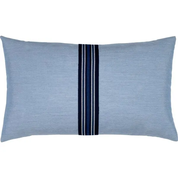 ELAINE SMITH Banded Indoor & Outdoor Woven Accent Pillow - Ocean