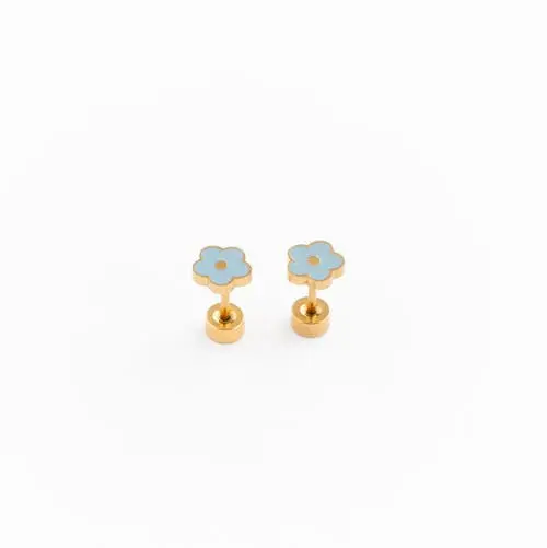 PIP POP Petite Flower Stud Earrings - Blue