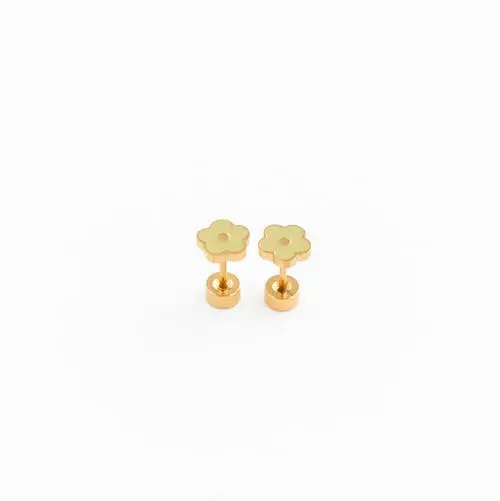 PIP POP Petite Flower Stud Earrings - Lime Green