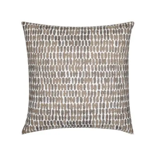 ELAINE SMITH Thumbprint Indoor & Outdoor Woven Accent Pillow - Latte