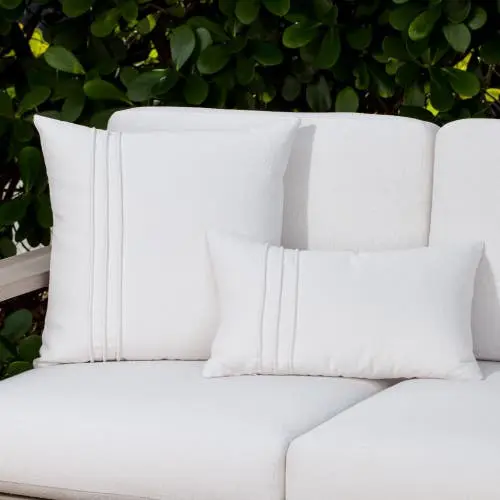 Elaine Smith Continuity Hand Pleated Boucle Indoor & Outdoor Woven Accent Pillow