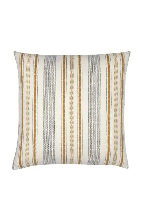 ELAINE SMITH Pathway Textured Stripe Indoor & Outdoor Woven Accent Pillow - Gold