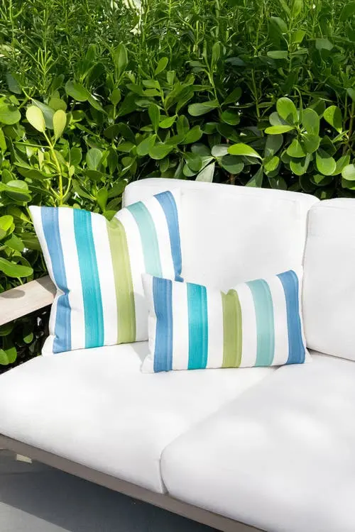 Elaine Smith Rhodes Stripe Indoor & Outdoor Woven Accent Pillow