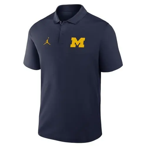 JORDAN BRAND Michigan Wolverines Primetime Victory Primary Logo Performance Polo