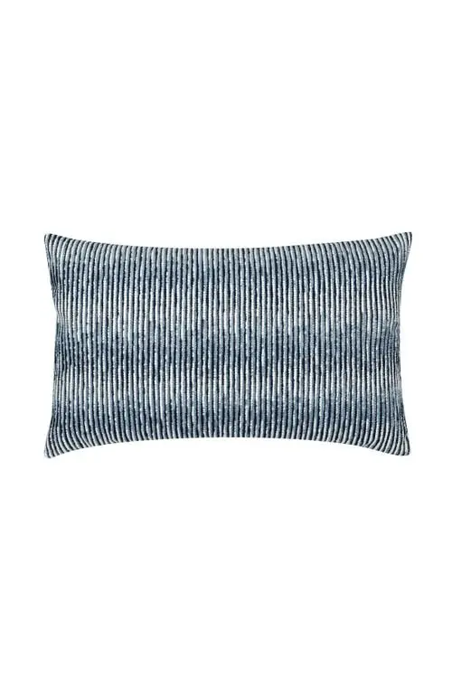 ELAINE SMITH Progress Multicolored Chenille Indoor & Outdoor Woven Accent Pillow - Indigo