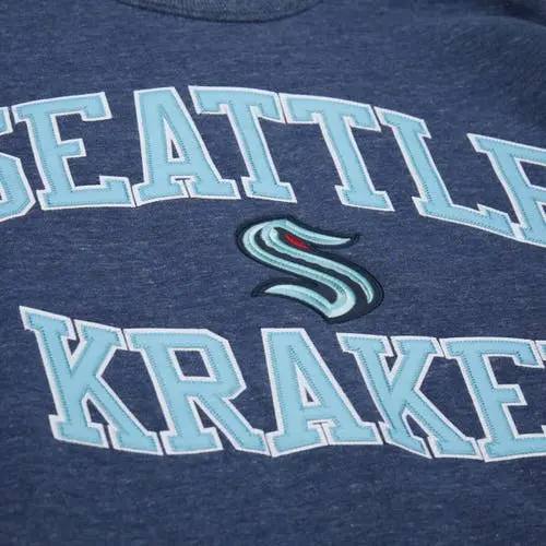 Mitchell & Ness Seattle Kraken Playoff Win Fleece Pullover Sweatshirt