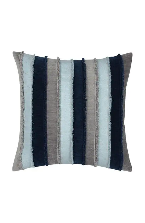 ELAINE SMITH Vista Colored Velvet Embroidered Panelled Indoor & Outdoor Woven Accent Pillow - Multi