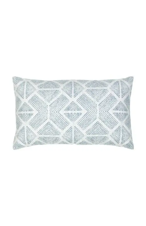 ELAINE SMITH Bakuba Indoor & Outdoor Woven Accent Pillow - Stream