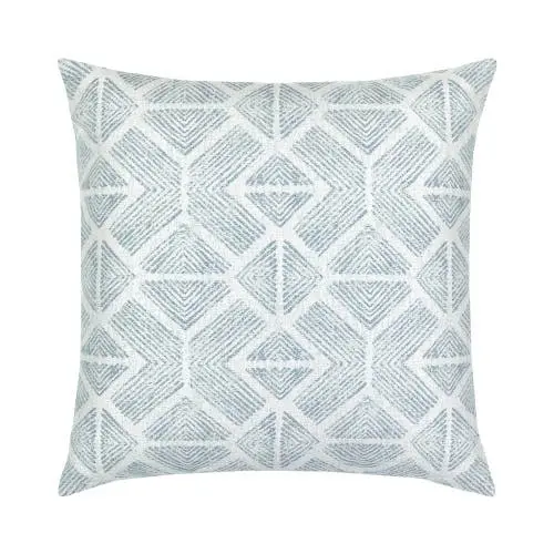 ELAINE SMITH Bakuba Indoor & Outdoor Woven Accent Pillow - Stream